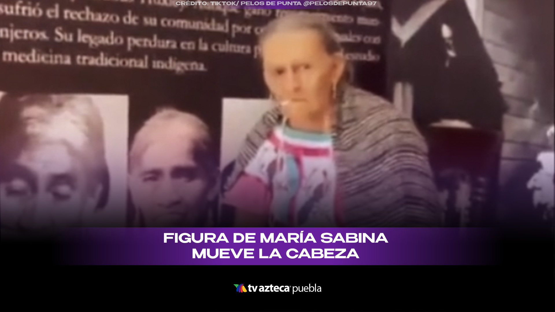 Video viral muestra figura de María Sabina moviendo la cabeza en museo