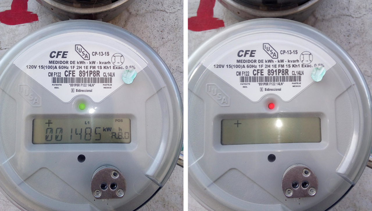 Verde, naranja o rojo: Eso significa el color de luz en el medidor de luz de la CFE