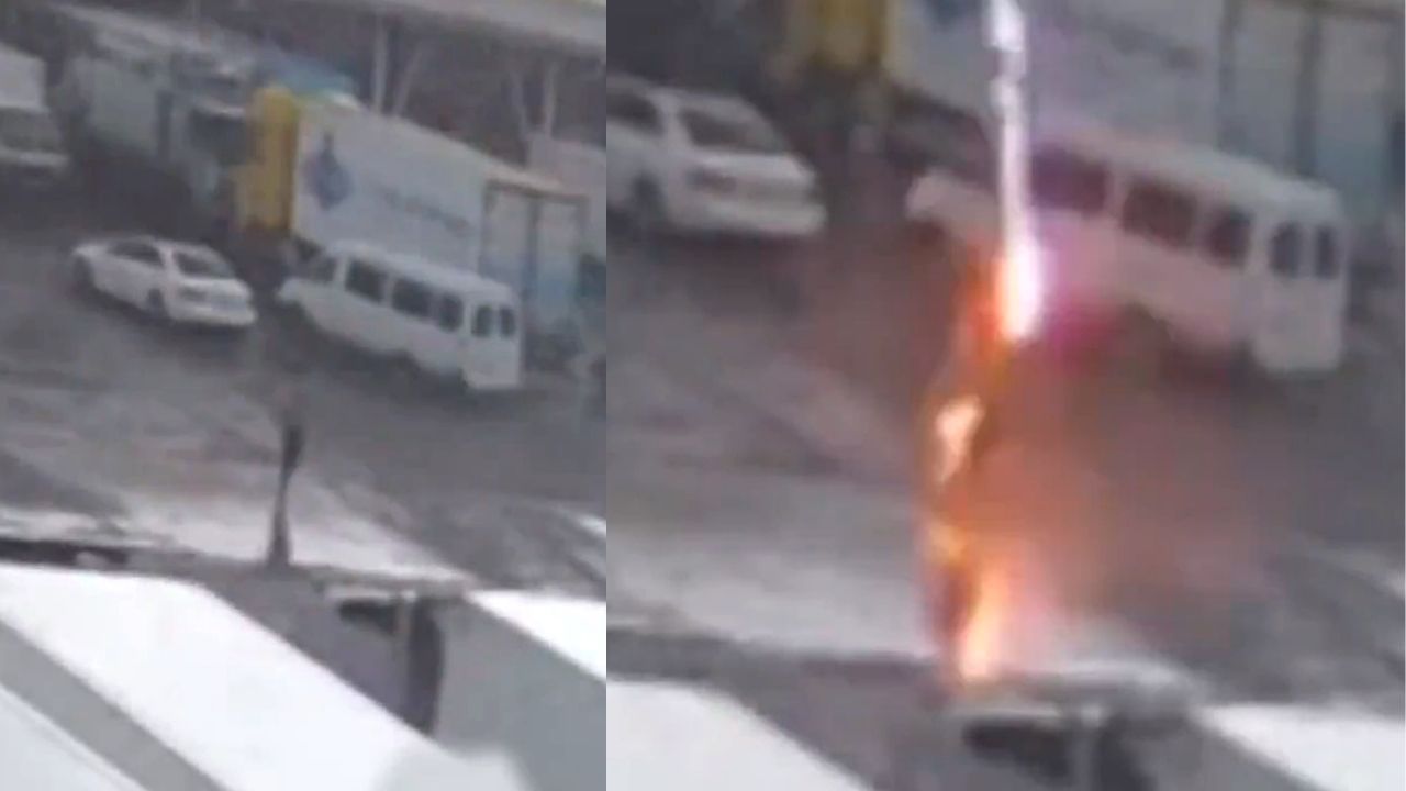Hombre le cae un rayo en la cabeza y muere al instante en Rusia: video