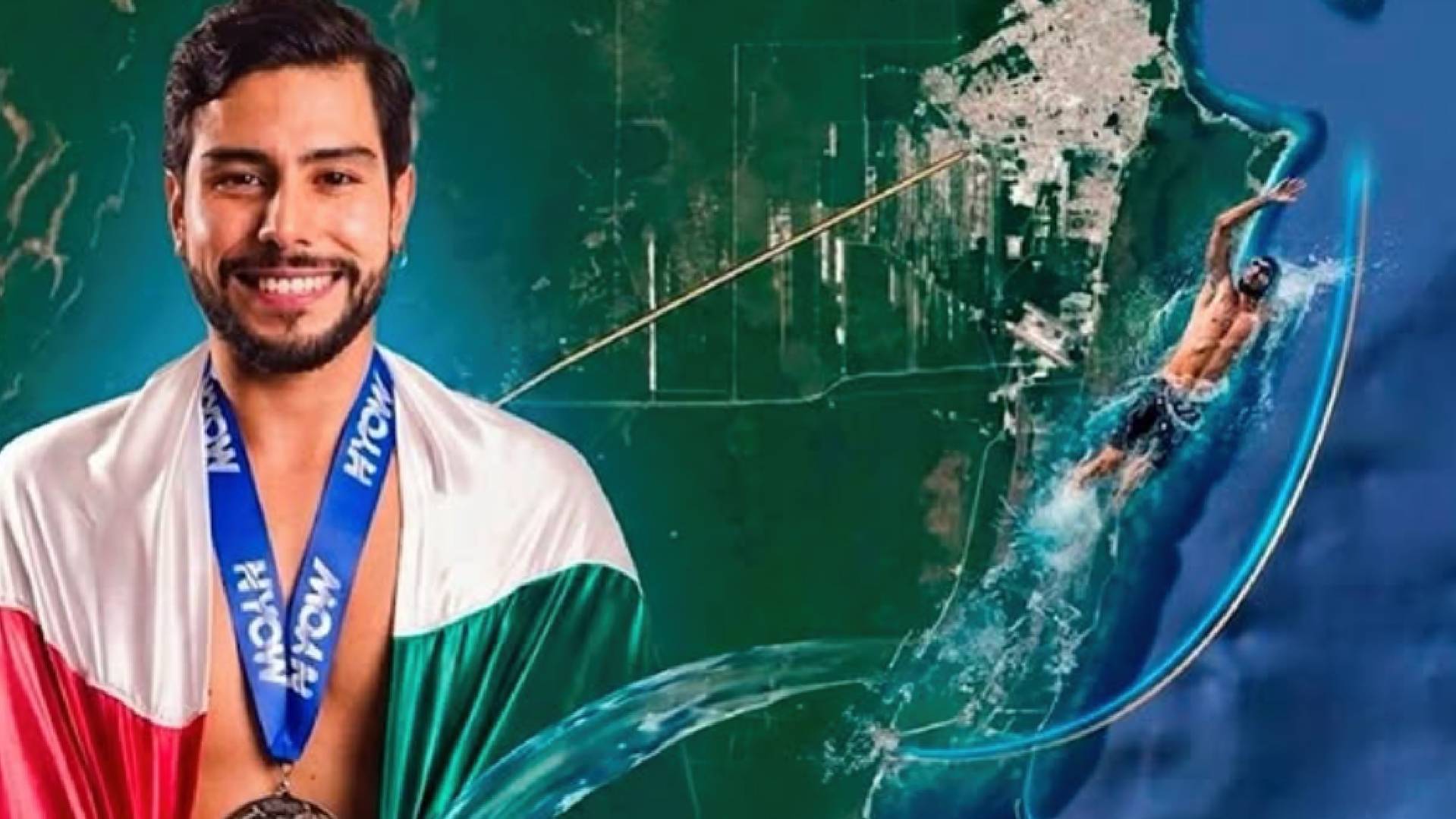 David Olvera, nadador mexicano, rompe récord al nadar 85 kilómetros en ...