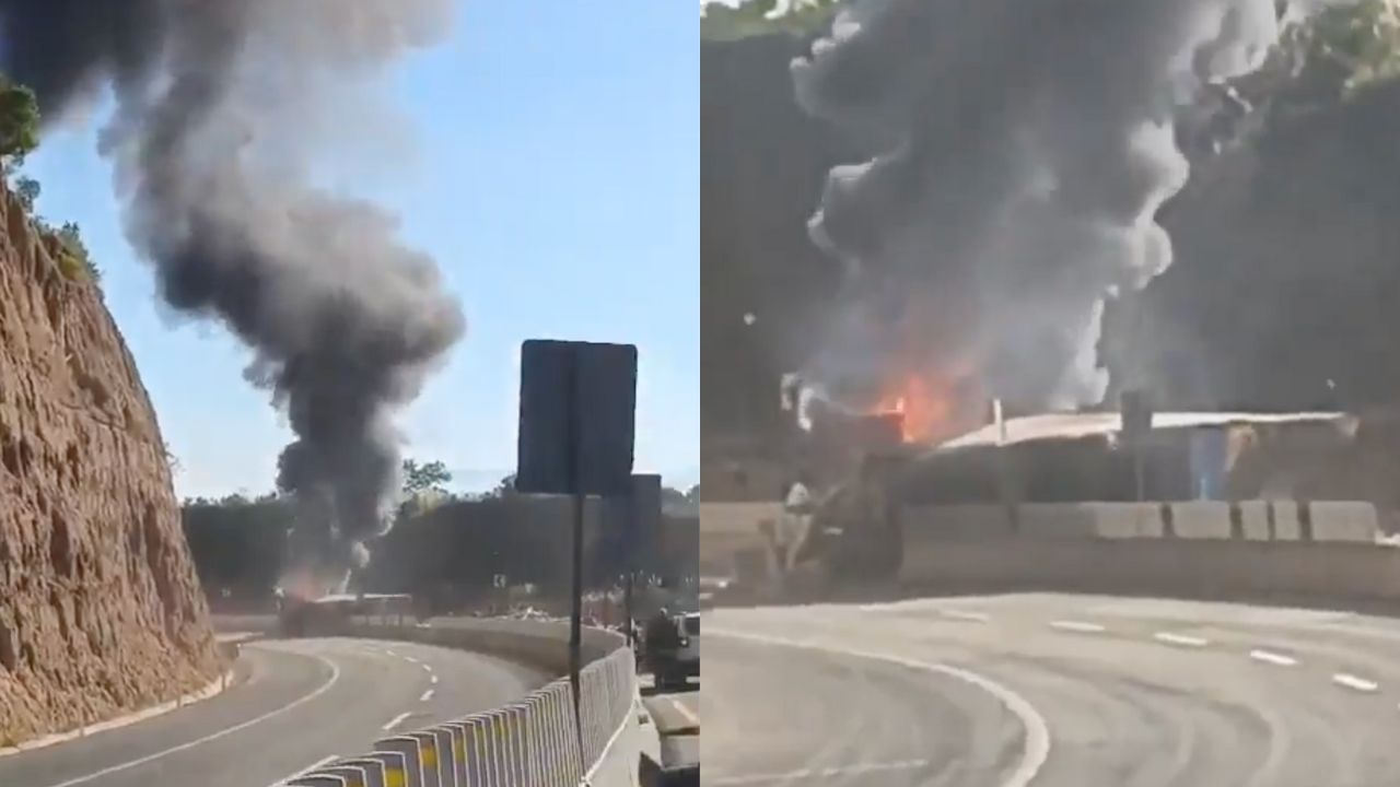 Autopista Naucalpan–Toluca cerrada hoy: Reportan incendio de camión ...