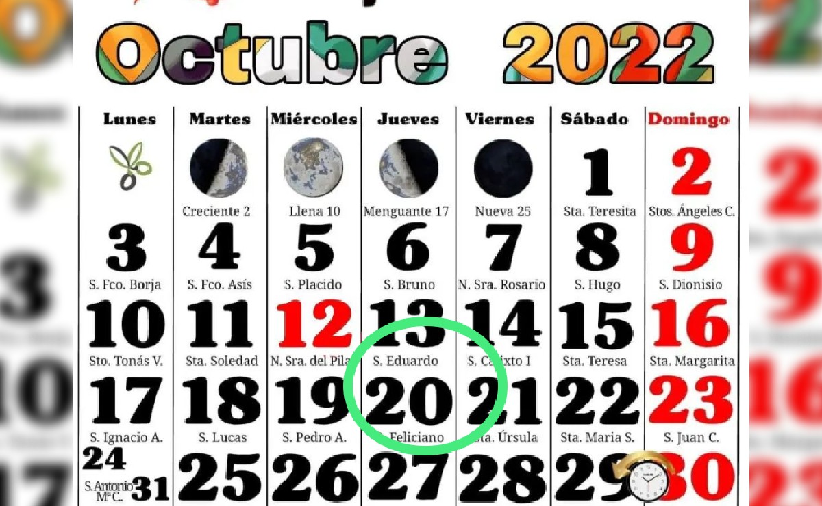 ¡Octubre! A partir de hoy faltan 72 días para finalizar el año