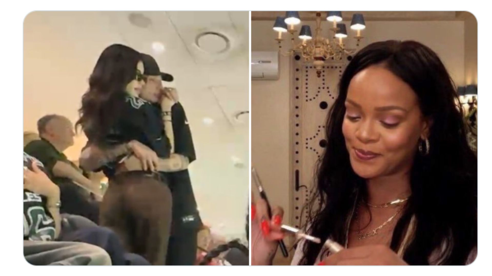 Los mejores memes del beso entre Kenia Os y Peso Pluma en el Super Bowl