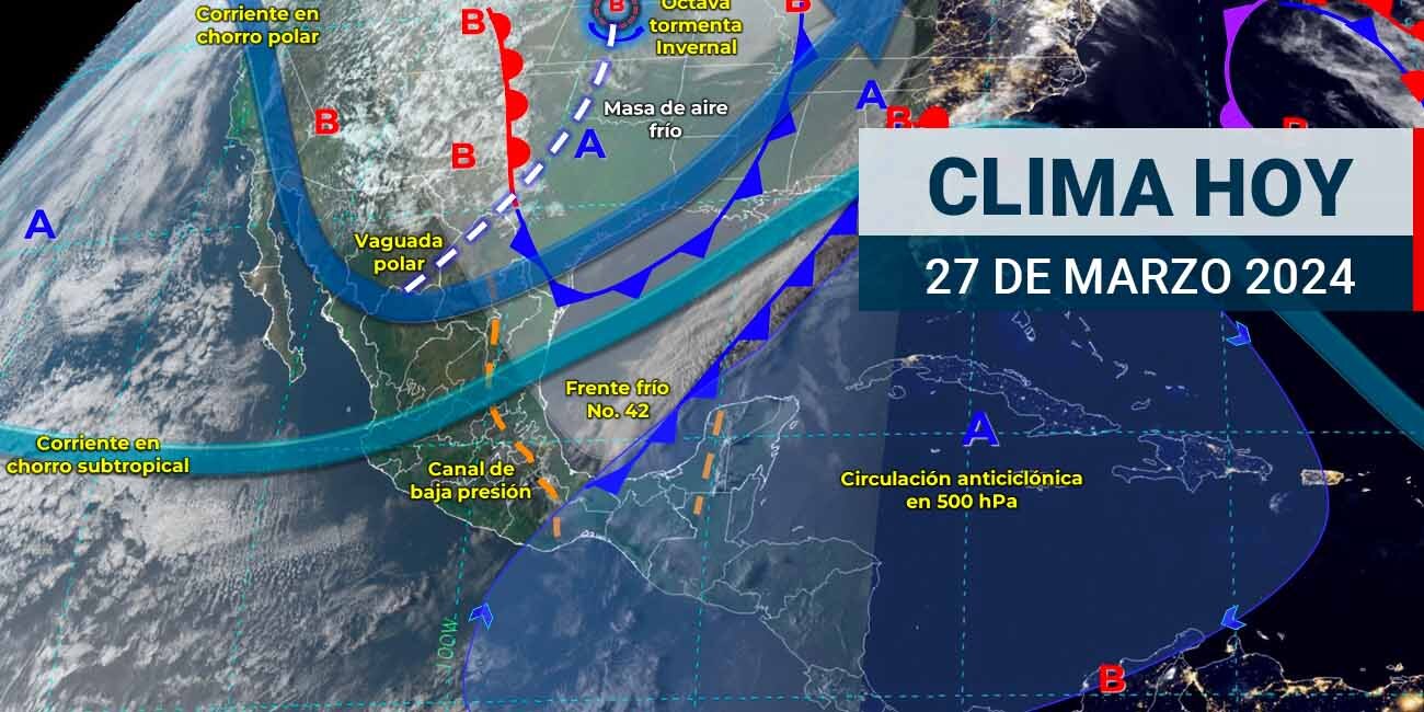 Clima en México hoy 27 de marzo: Se prevén escasas lluvias y calor ...