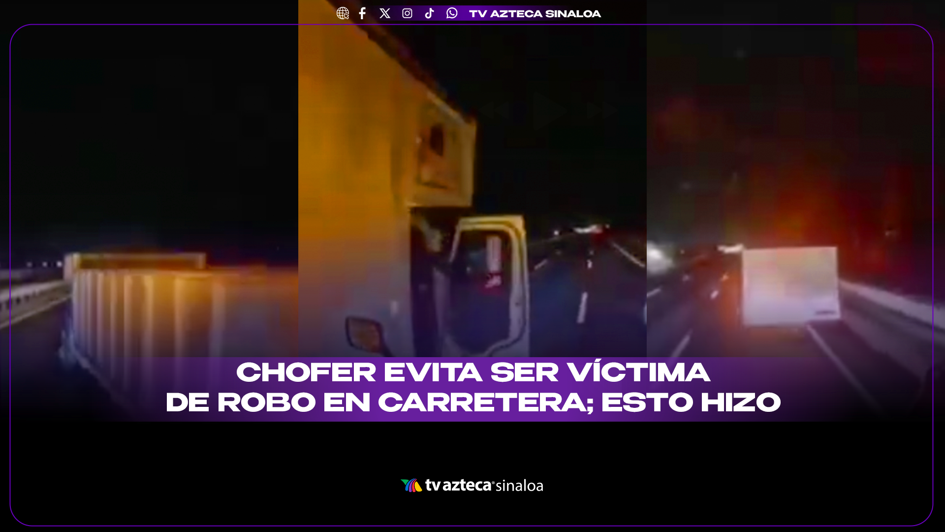 Chofer de tráiler evita intento de robo en carretera a Querétaro (VIDEO)
