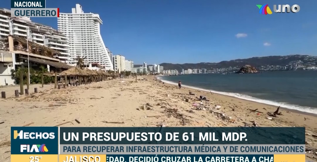 Acapulco contará con 61 mil millones de pesos para su plan de recuperación