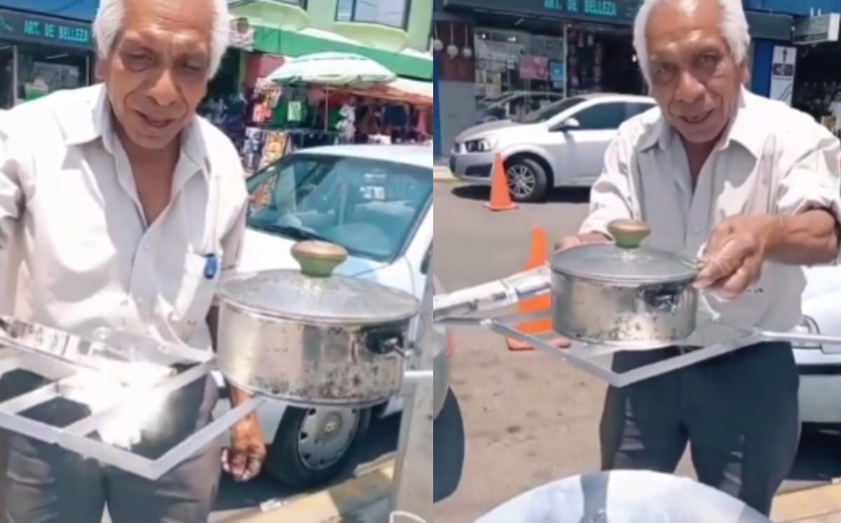 Don Maximino inventó una estufa solar que funciona sin gas