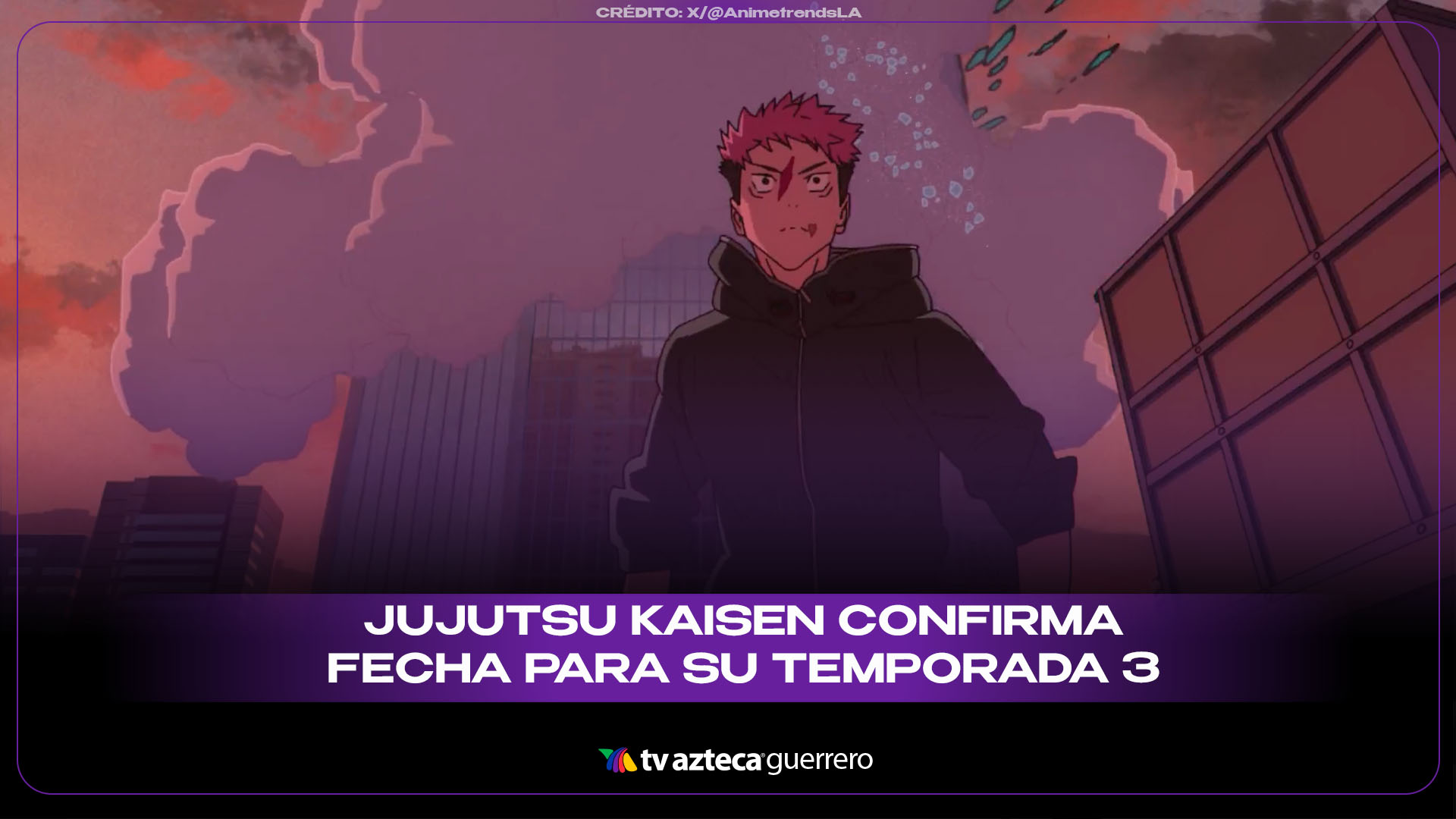 Jujutsu Kaisen confirma fecha de estreno para su Temporada 3 noviembre 2025