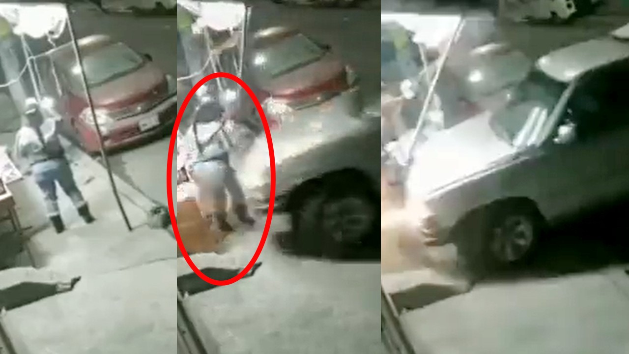 Captan a mujer siendo atropellada; el conductor huye: VIDEO