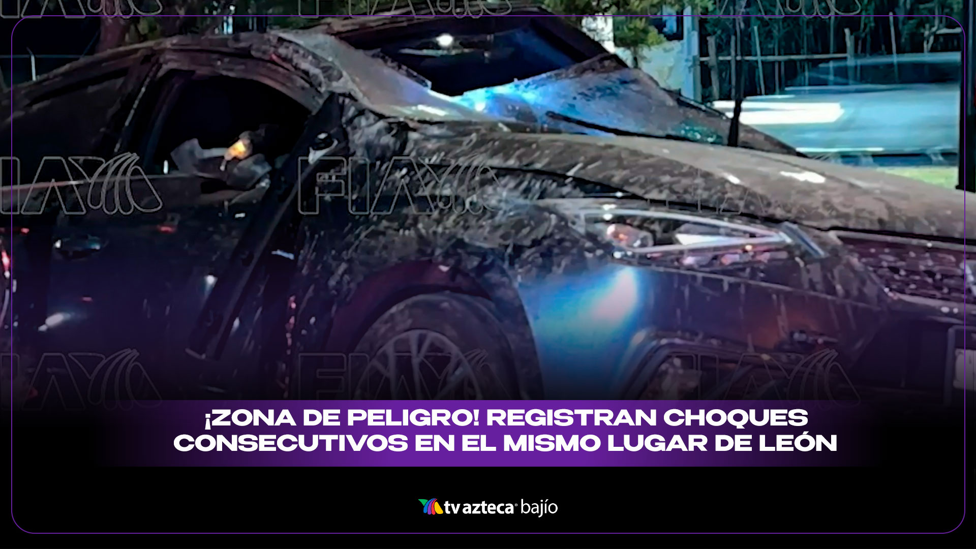 Choques consecutivos en el mismo lugar de León