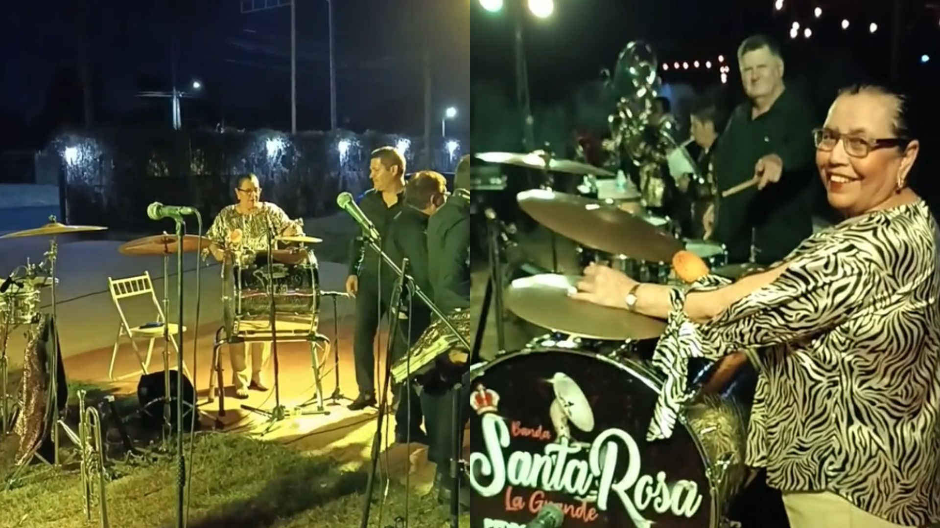 Mujer toca la tambora con la Banda Santa Rosa en Guamúchil (VIDEO)