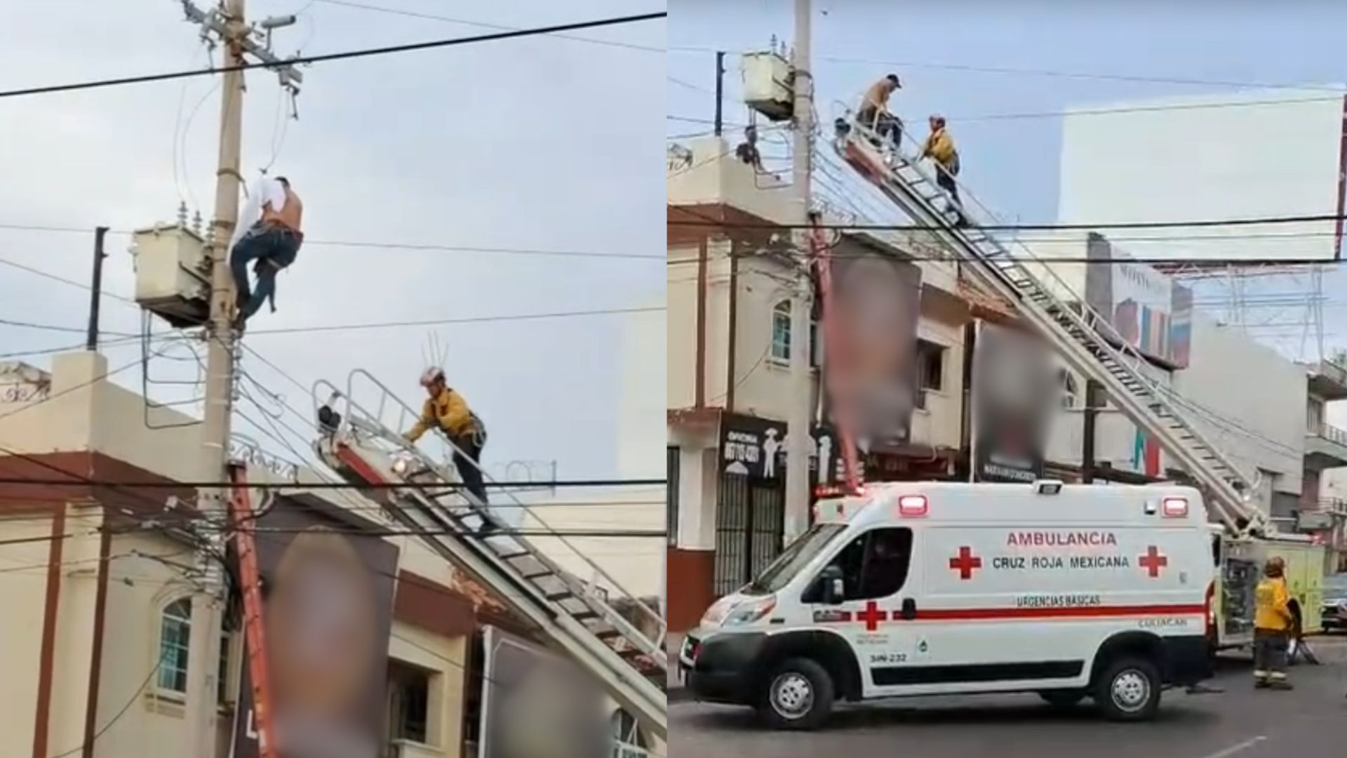 Trabajador se electrocuta en Culiacán cuando instalaba cables de alta tensión