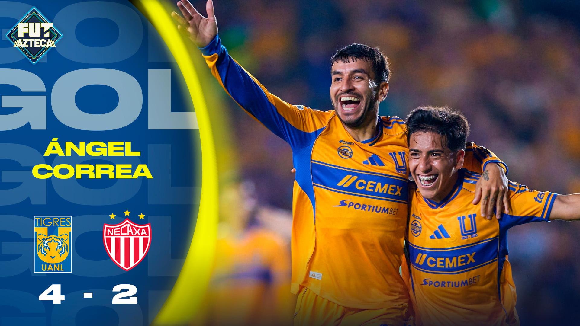 Gol Angel Correa: Tigres 4 - 2 Necaxa | Jornada 13 | Liga BBVA MX ...