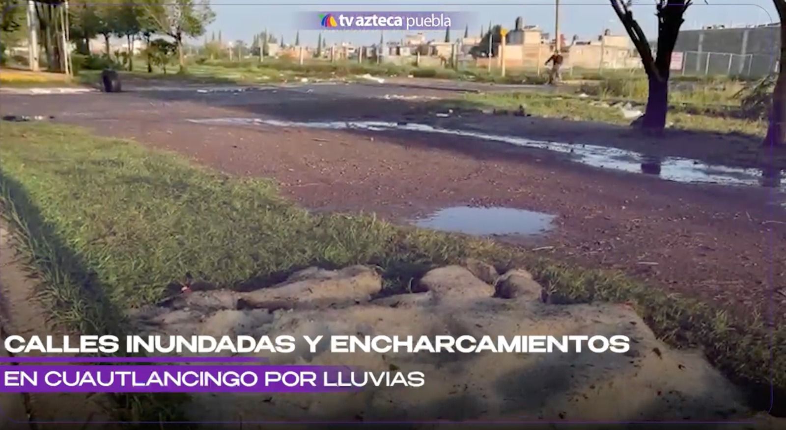 VIDEO: Calles de Cuautlancingo inundadas tras granizada del lunes