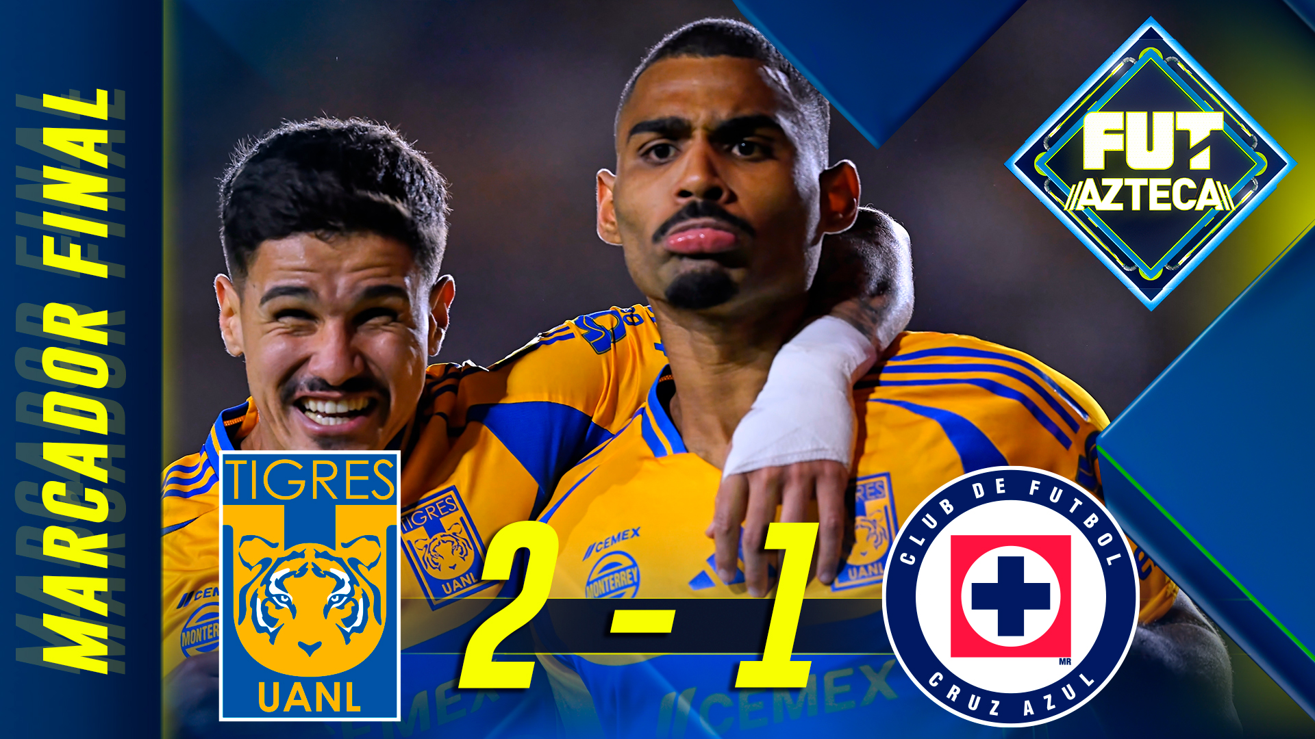 Resumen: Tigres 2-1 Cruz Azul | Jornada 7 del Clausura 2025