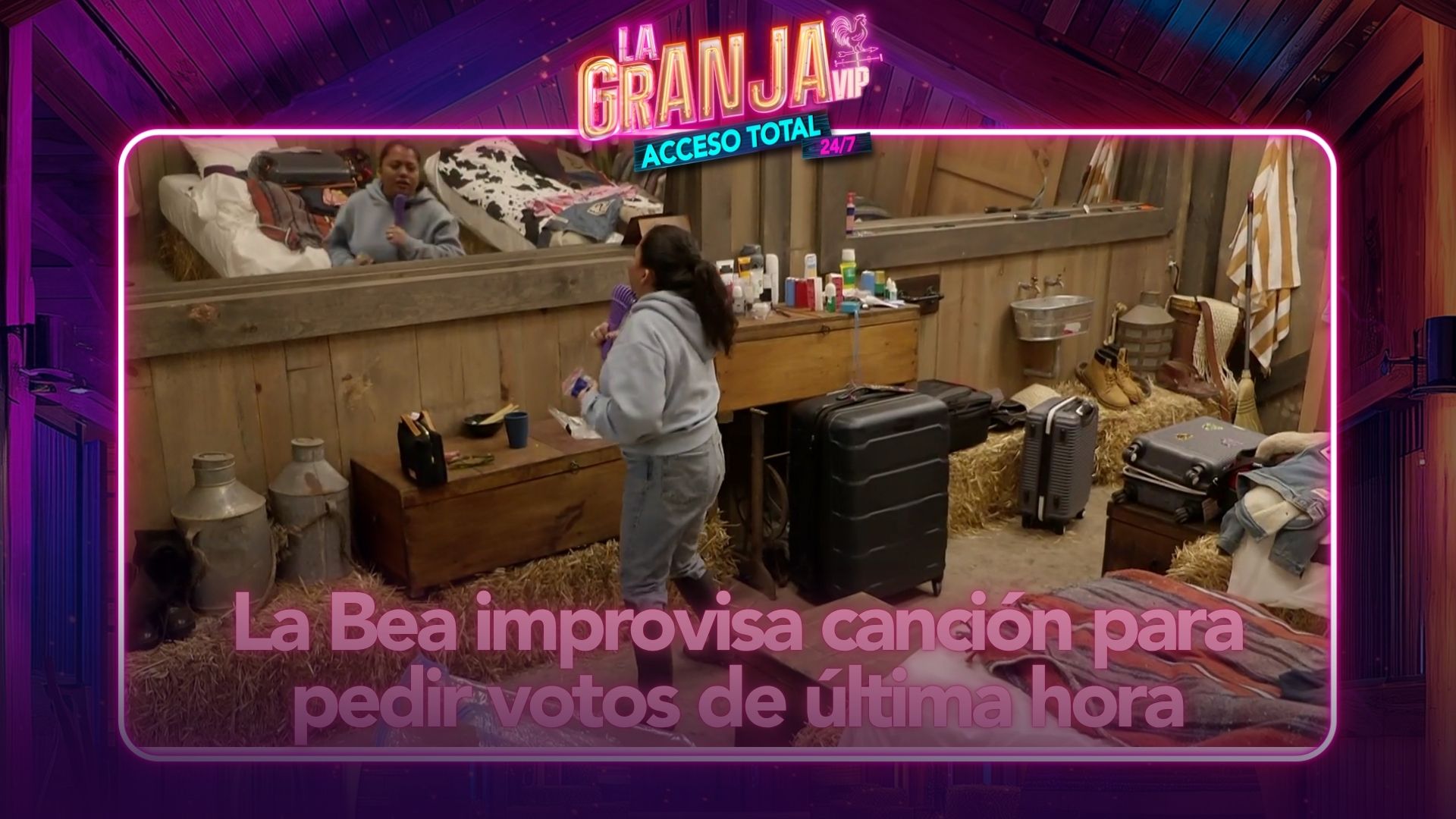 La Bea improvisa canción para pedir votos de última hora
