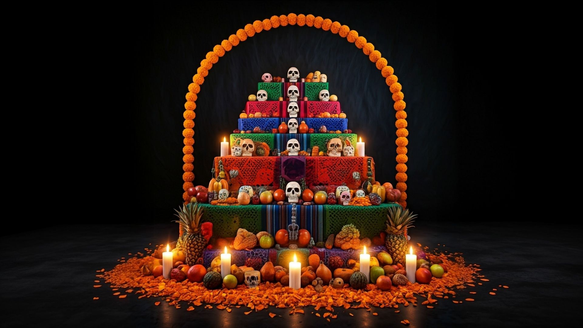 ¿Qué significan los niveles de la ofrenda de Día de Muertos?