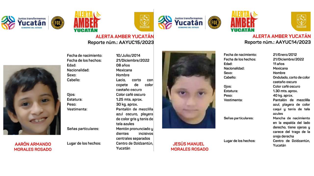 Hermanitos DESAPARECEN en Yucatán y activan Alerta Amber