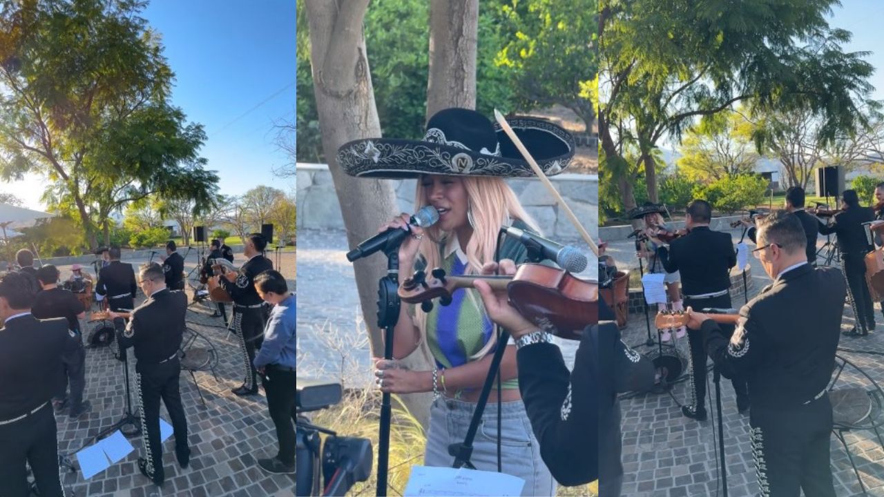 VIDEO: Karol G canta El Rey de Vicente Fenandez junto a mariachi