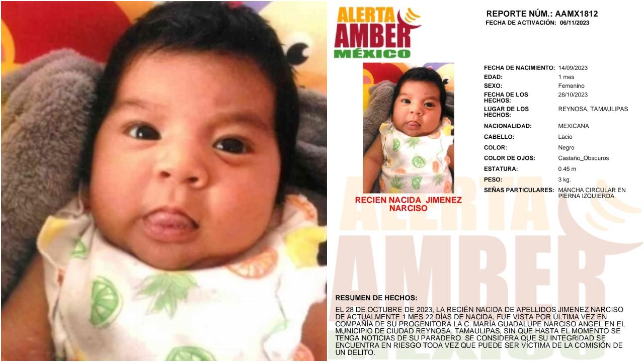 Recién nacida desaparece en Reynosa, Tamaulipas, activan ALERTA AMBER