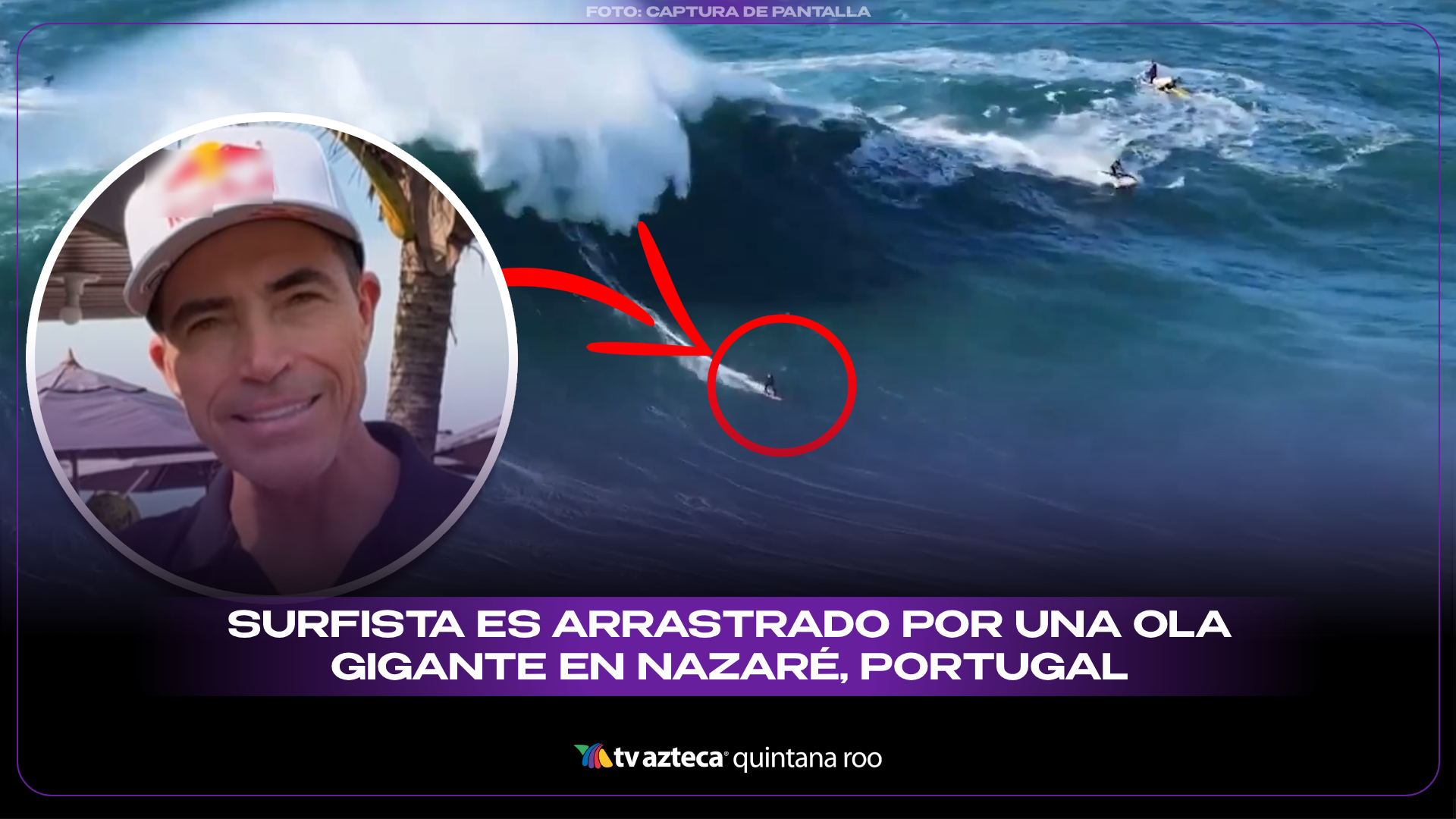 IMPACTANTE VIDEO: Surfista es arrastrado por una ola gigante en Nazaré ...
