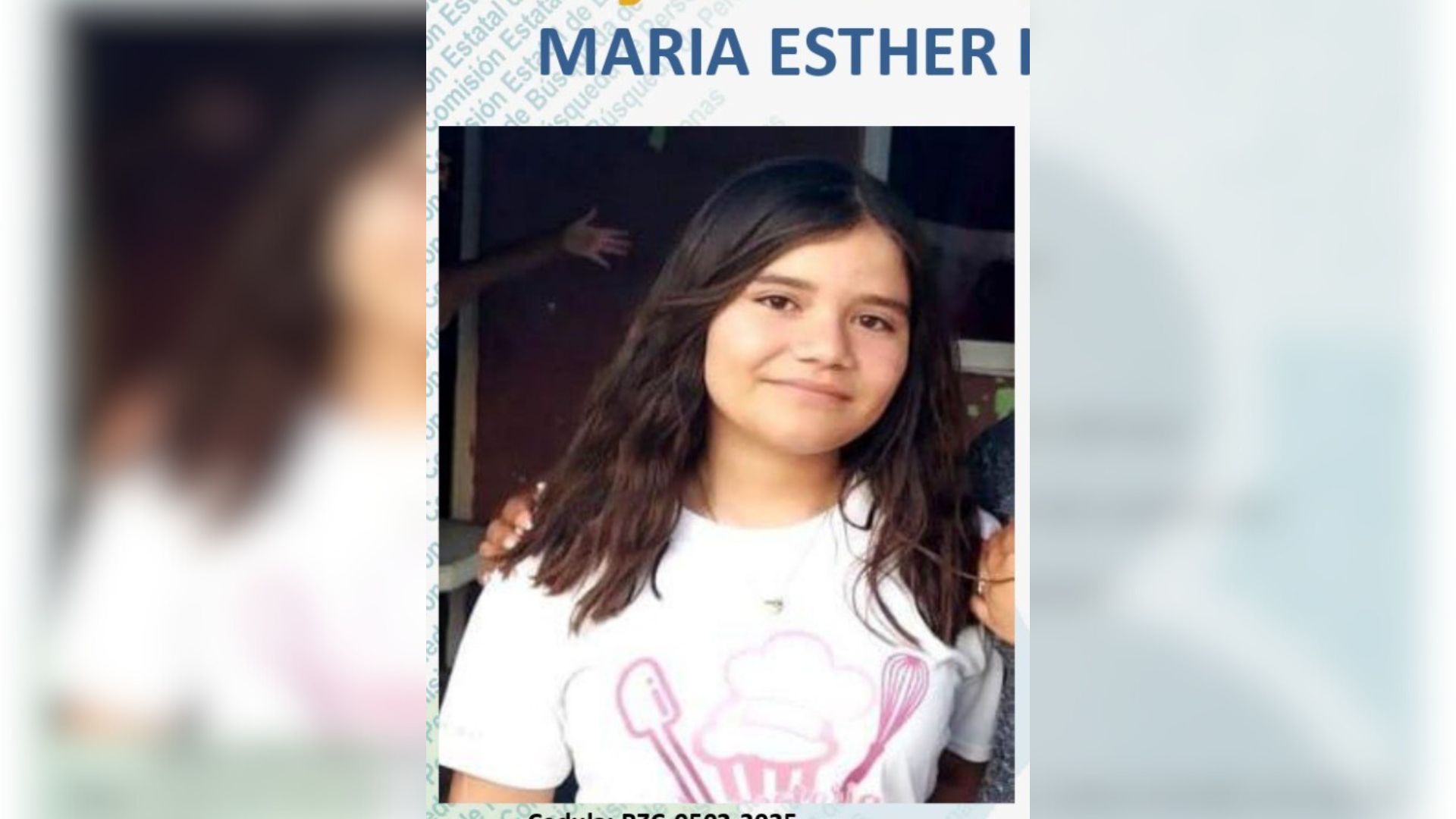 Buscan a María Esther, menor de edad, en El Conchal, Eldorado