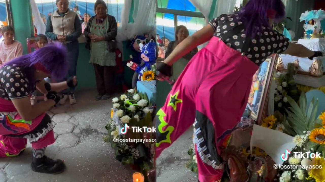 Payaso da show en el velorio de un niño y conmueve a todos