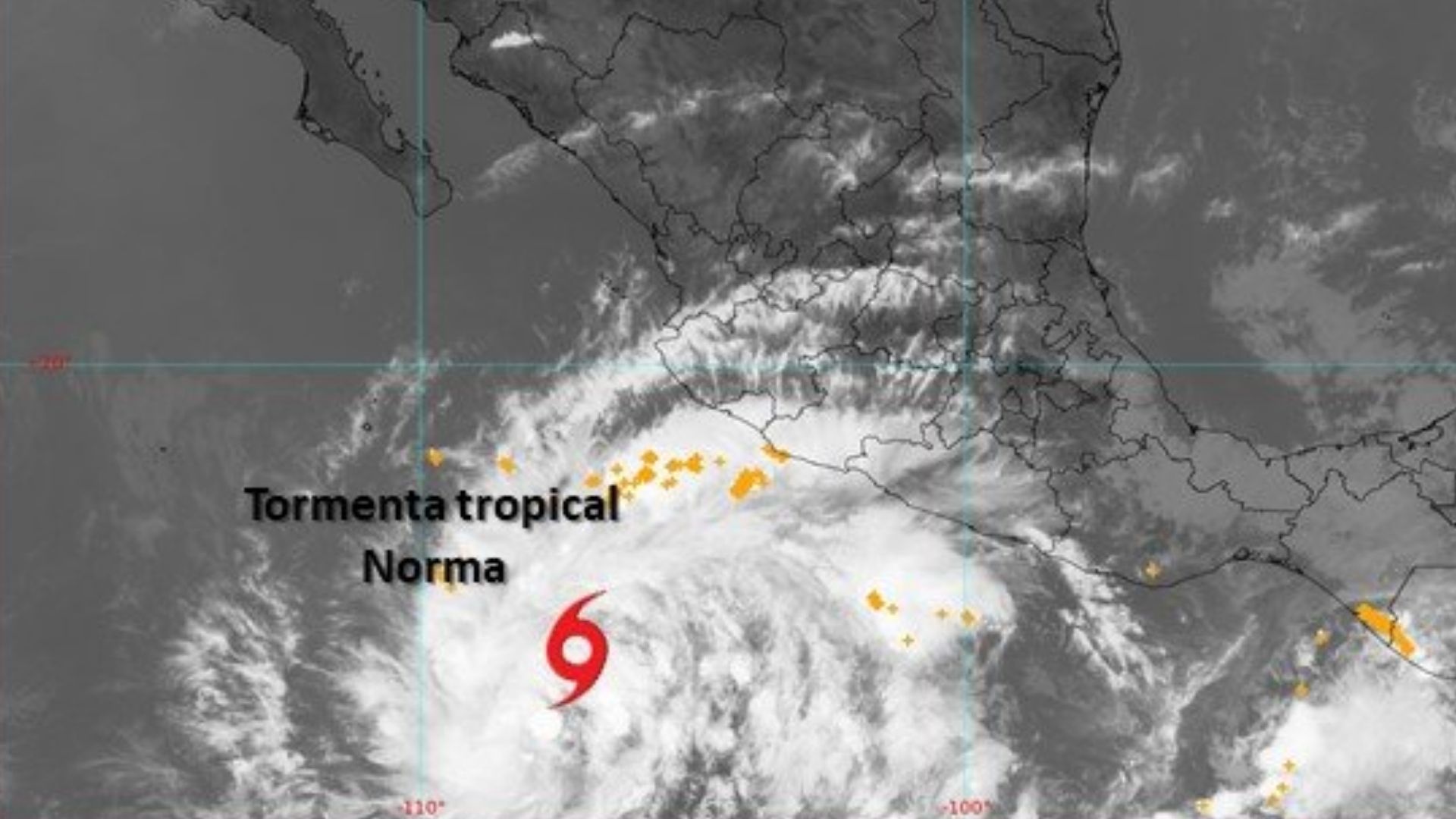 Se forma la tormenta tropical Norma; esta es su trayectoria