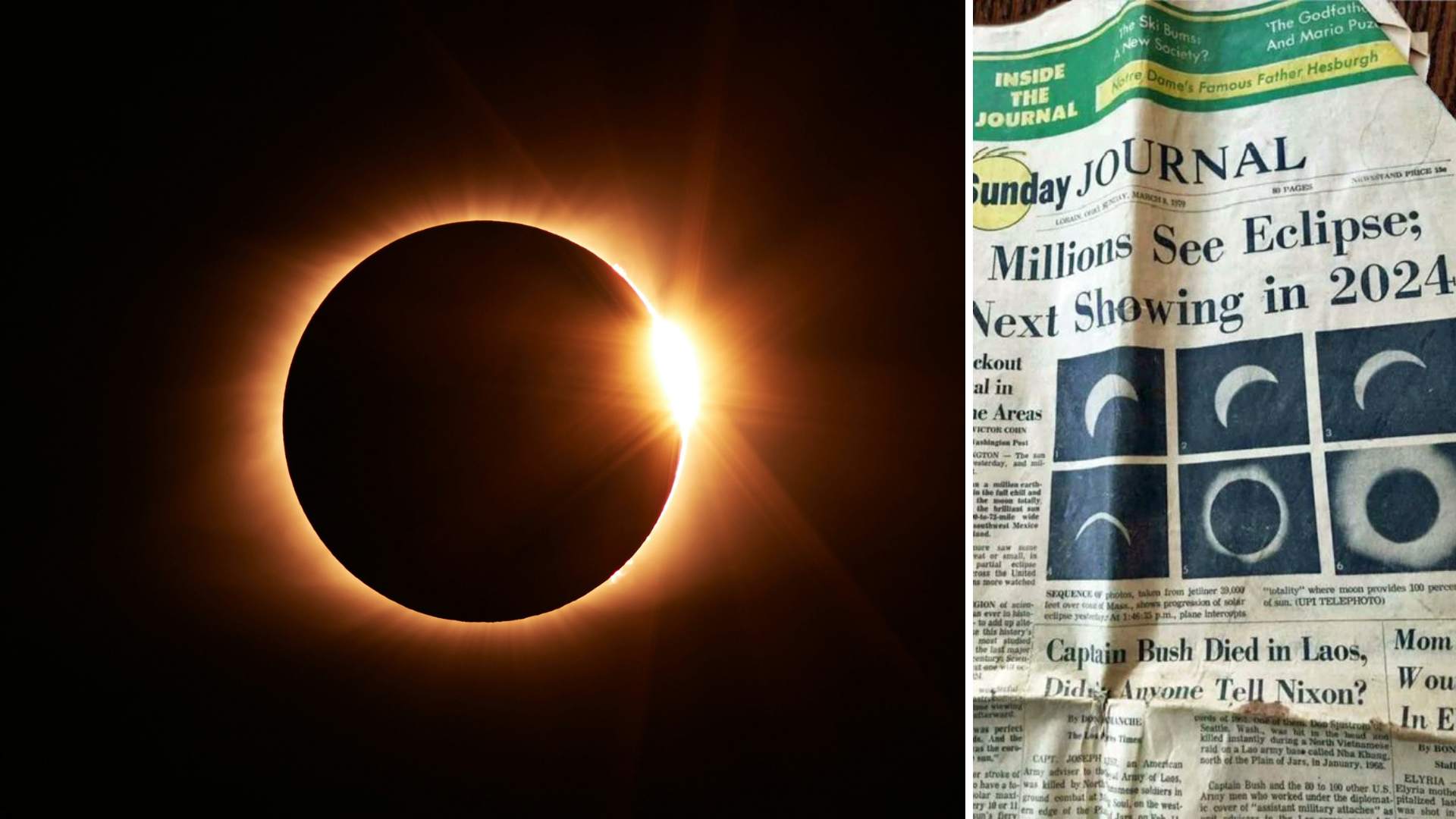 Periódico de 1970 predijo el eclipse solar total del 8 de abril de 2024