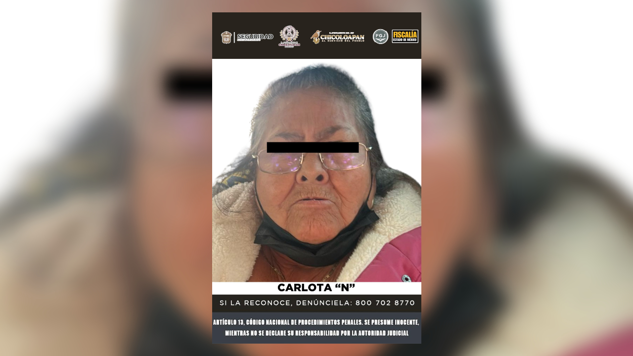 Carlota "N", la abuelita de Chalco, no llevará su proceso en casa