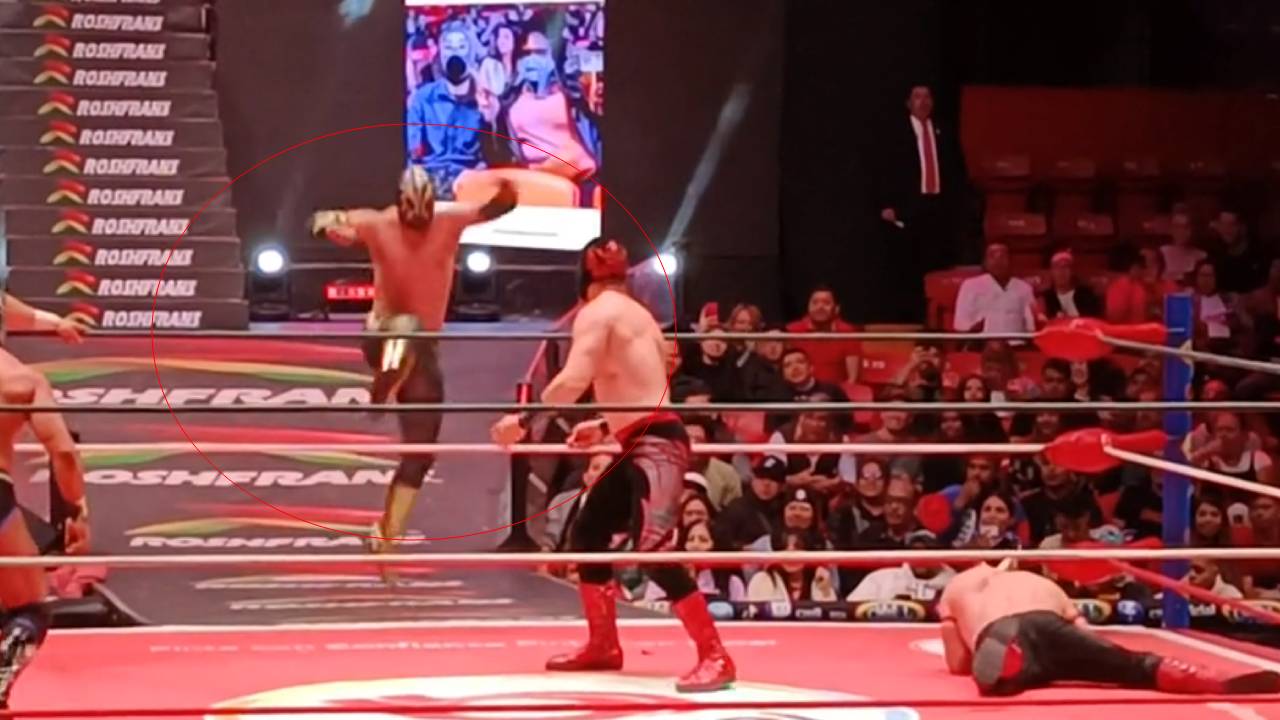 VIDEO: Luchador Oro Jr. se lesiona gravemente en plena función