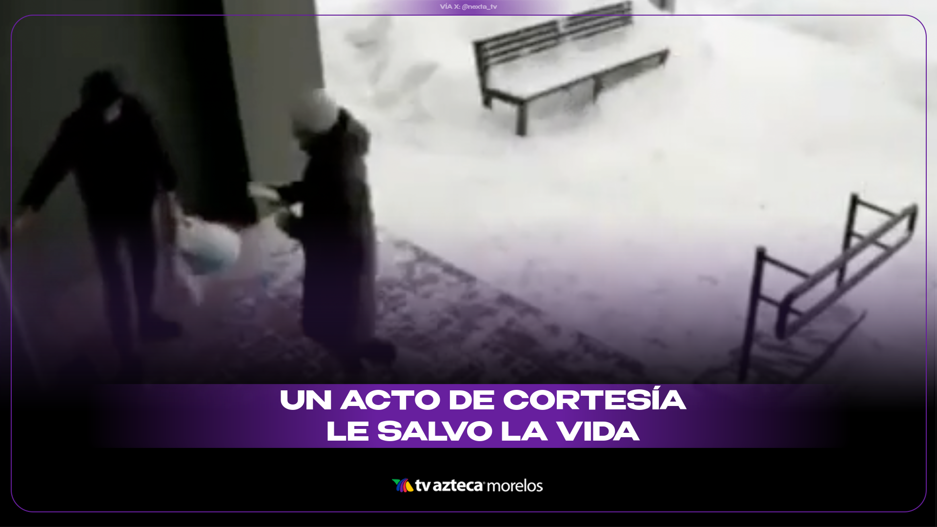 ¡Ser cortés sí salva vidas! Hombre abre la puerta y evita una terrible ...