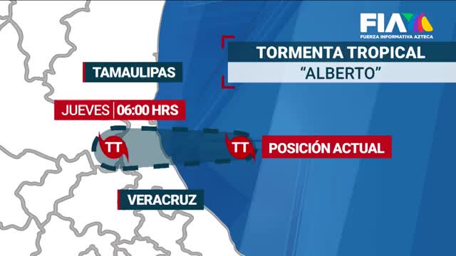 ¿Cómo va la trayectoria de la tormenta tropical “Alberto”?