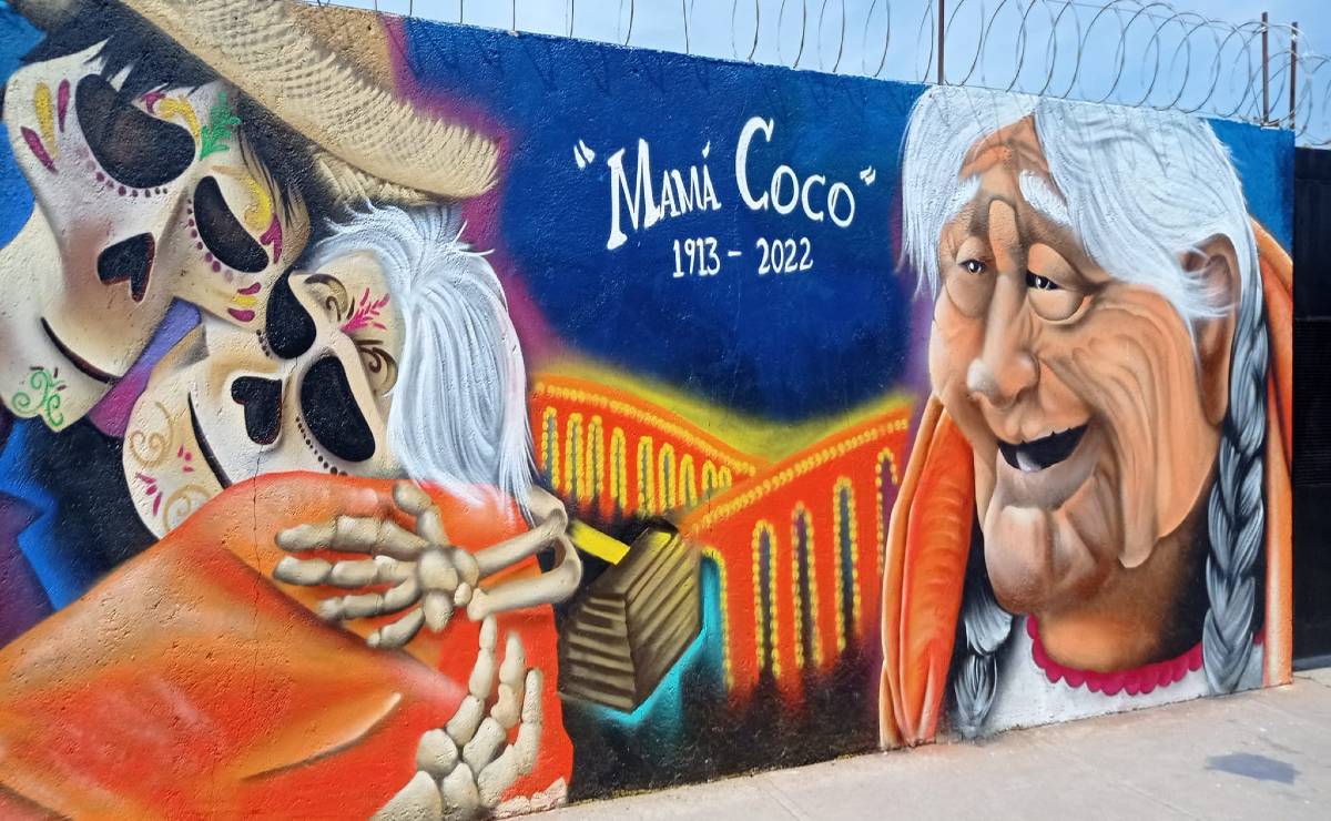 Guanajuatense elabora mural en homenaje a Mamá Coco