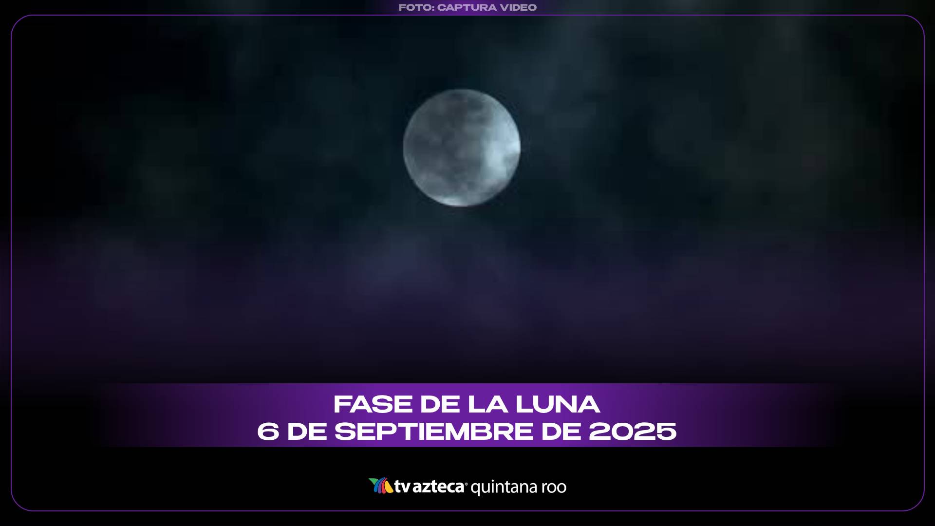 Conoce la fase de la Luna hoy: 6 de Septiembre 2025