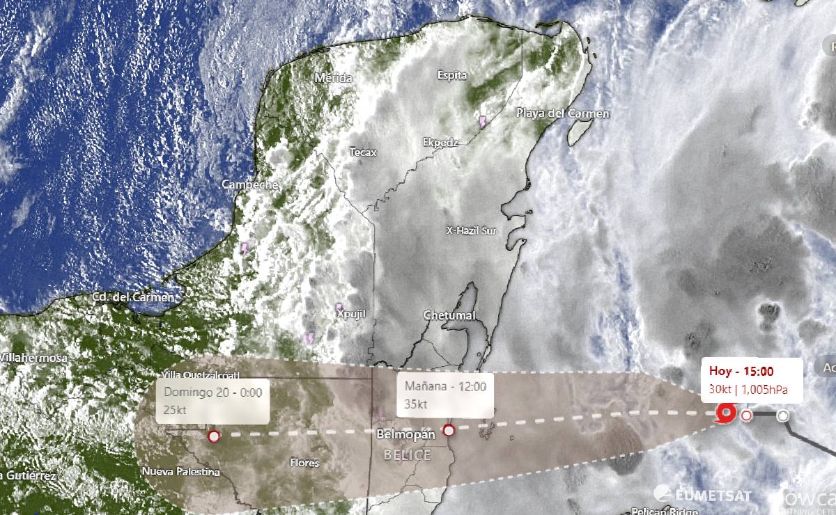Potencial Ciclón Tropical Quince: ¿Dónde hay alerta verde y azul en la Península de Yucatán?