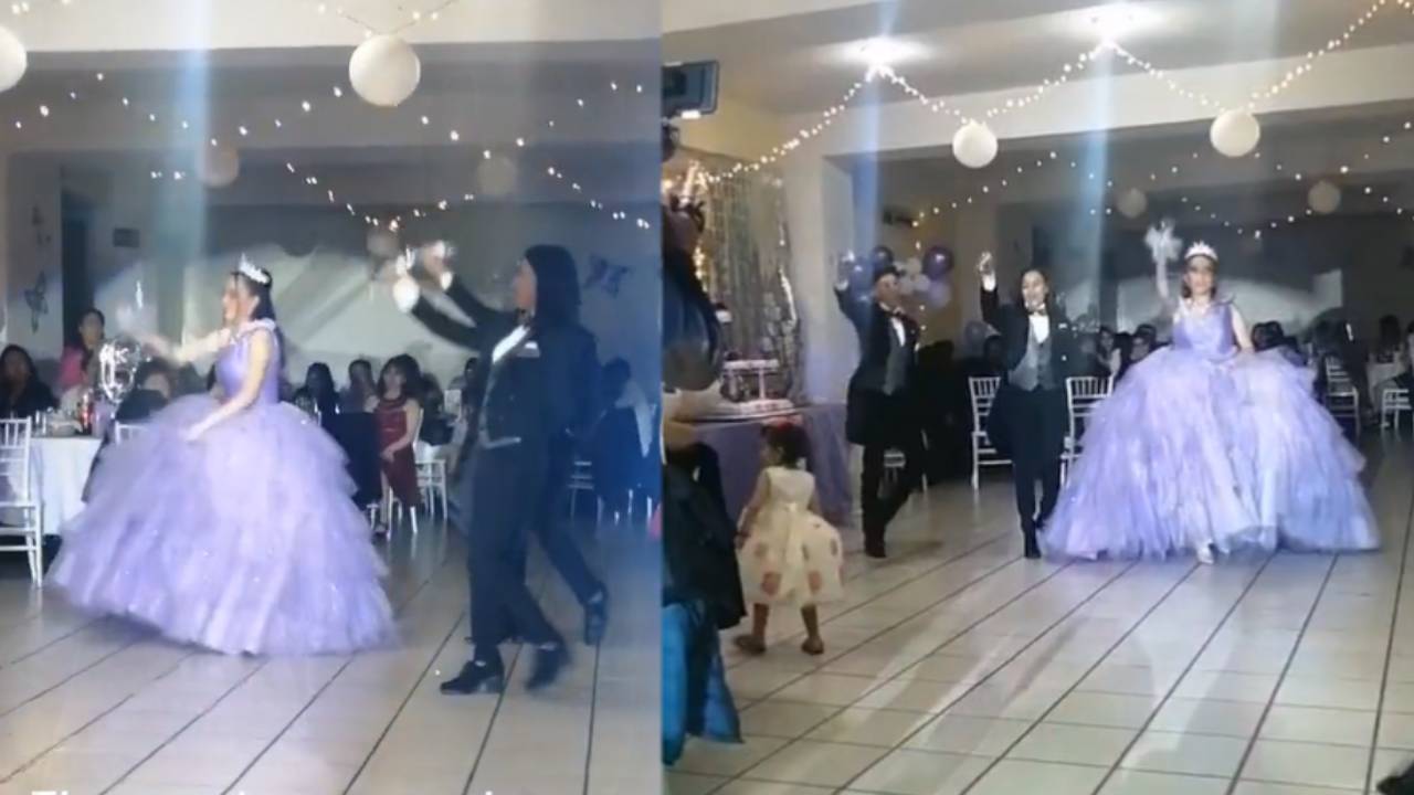 Mamá de quinceañera se viste de chambelán
