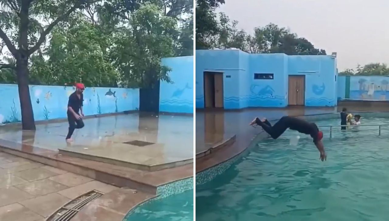 Joven muere tras intentar un clavado en una alberca y se vuelve viral