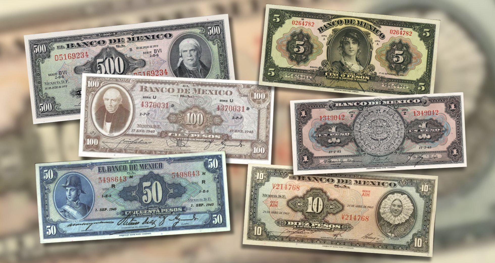 ¿Cuáles son los seis billetes de México que valen 1,000,000?