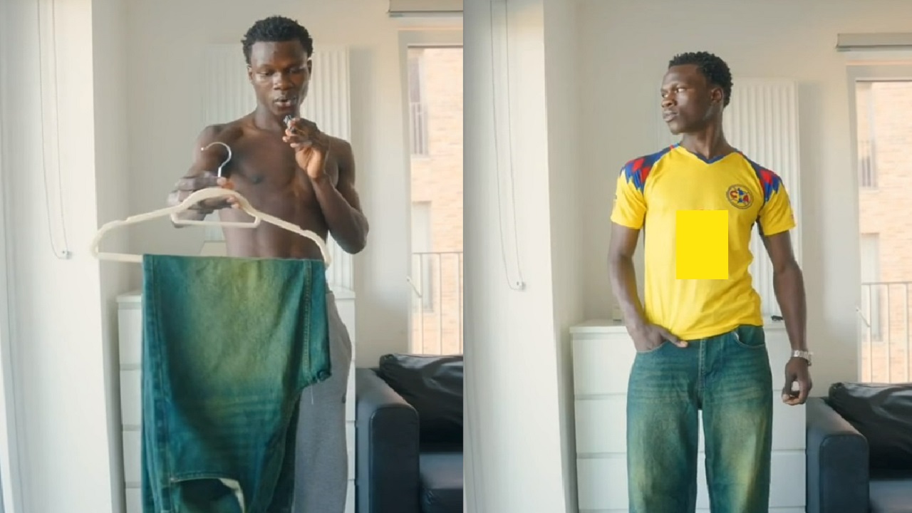 Modelo inglés se hace viral al crear un outfit con un jersey del América