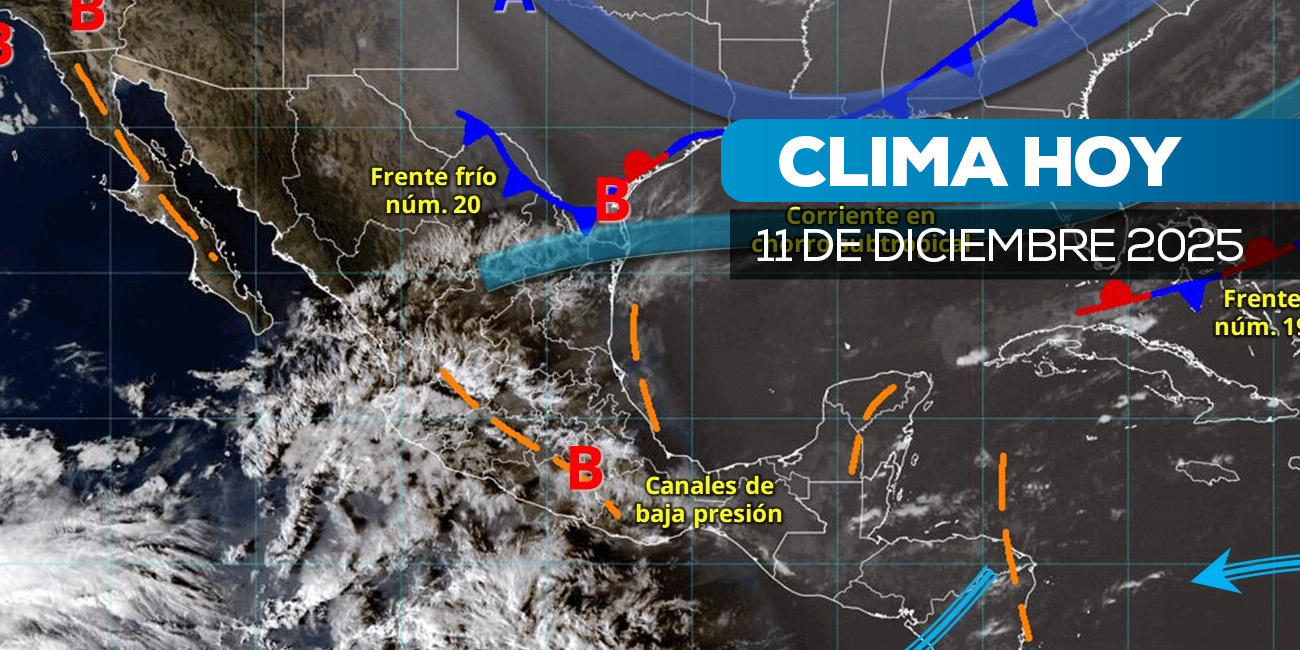 Lluvias y fuertes vientos llegarán a México por frente frío 20: así ...