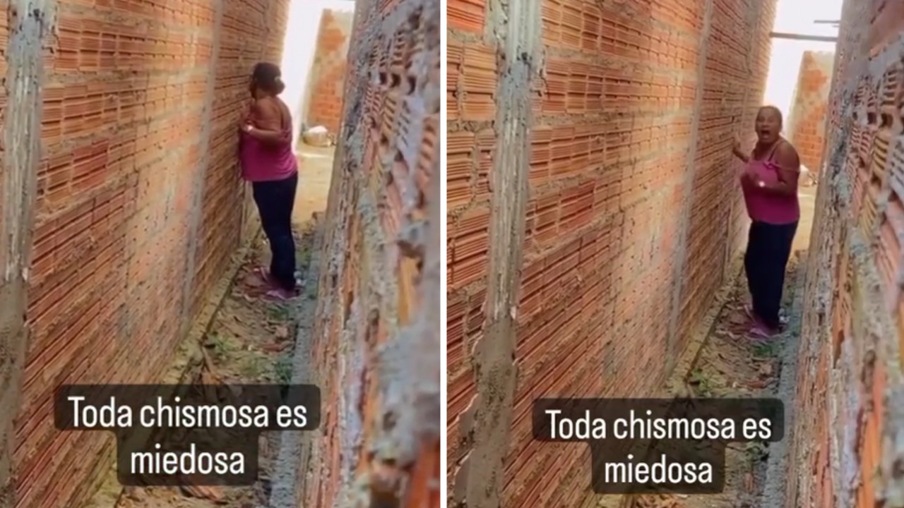 Asustan a señora en medio del CHISME toda chismosa es miedosa