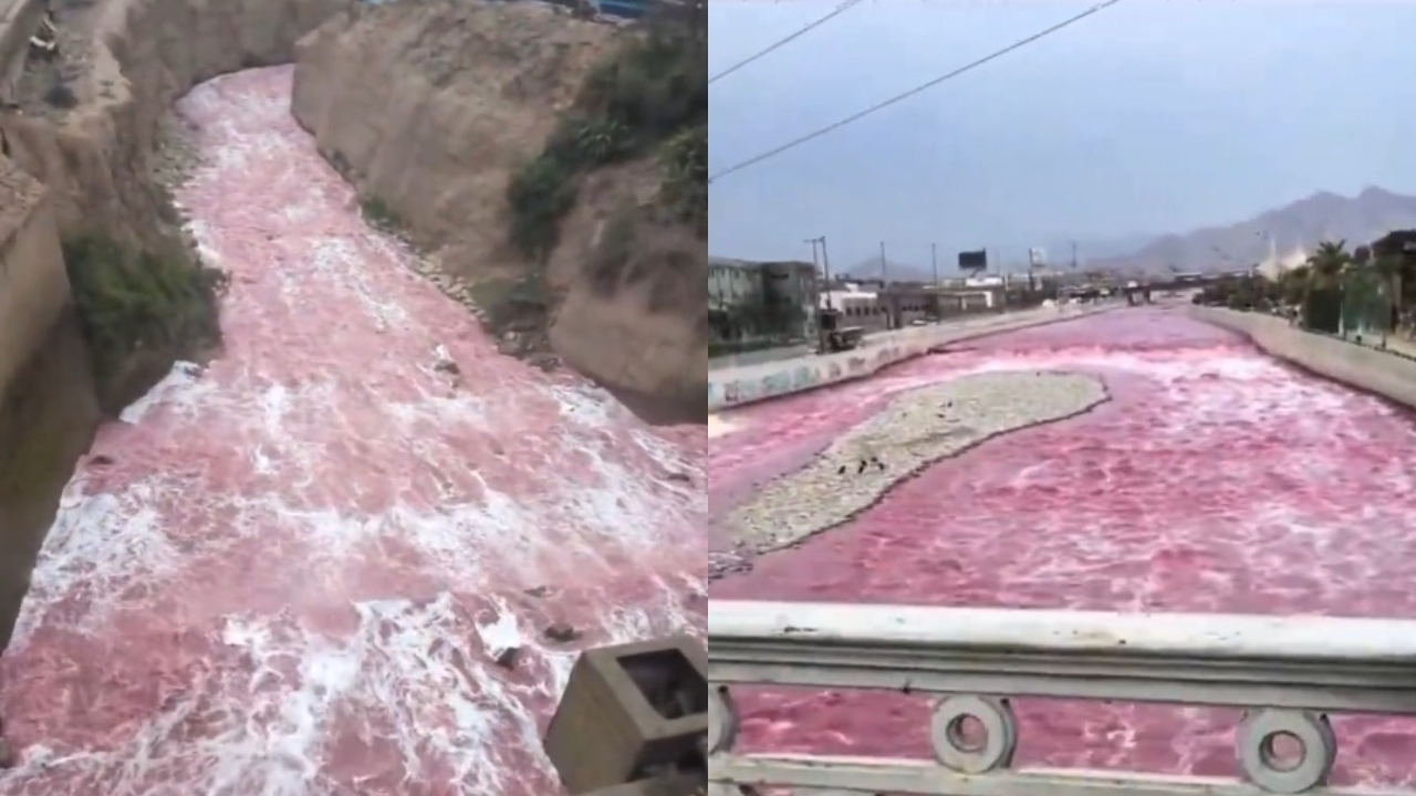 ¿Por qué el río Rímac en Lima, Perú está de color rojo? (VIDEOS)