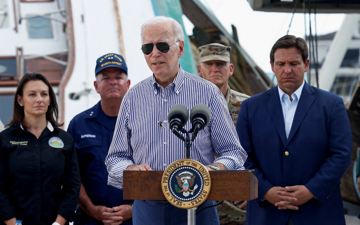 Joe Biden recorre Florida tras paso de huracán "Ian"