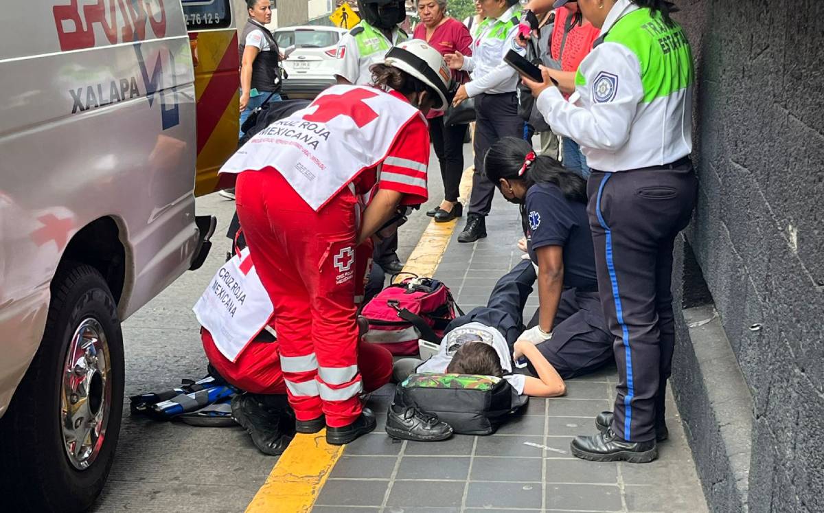 Xalapa: Menor se lesiona tras atorar su pie en bicicleta