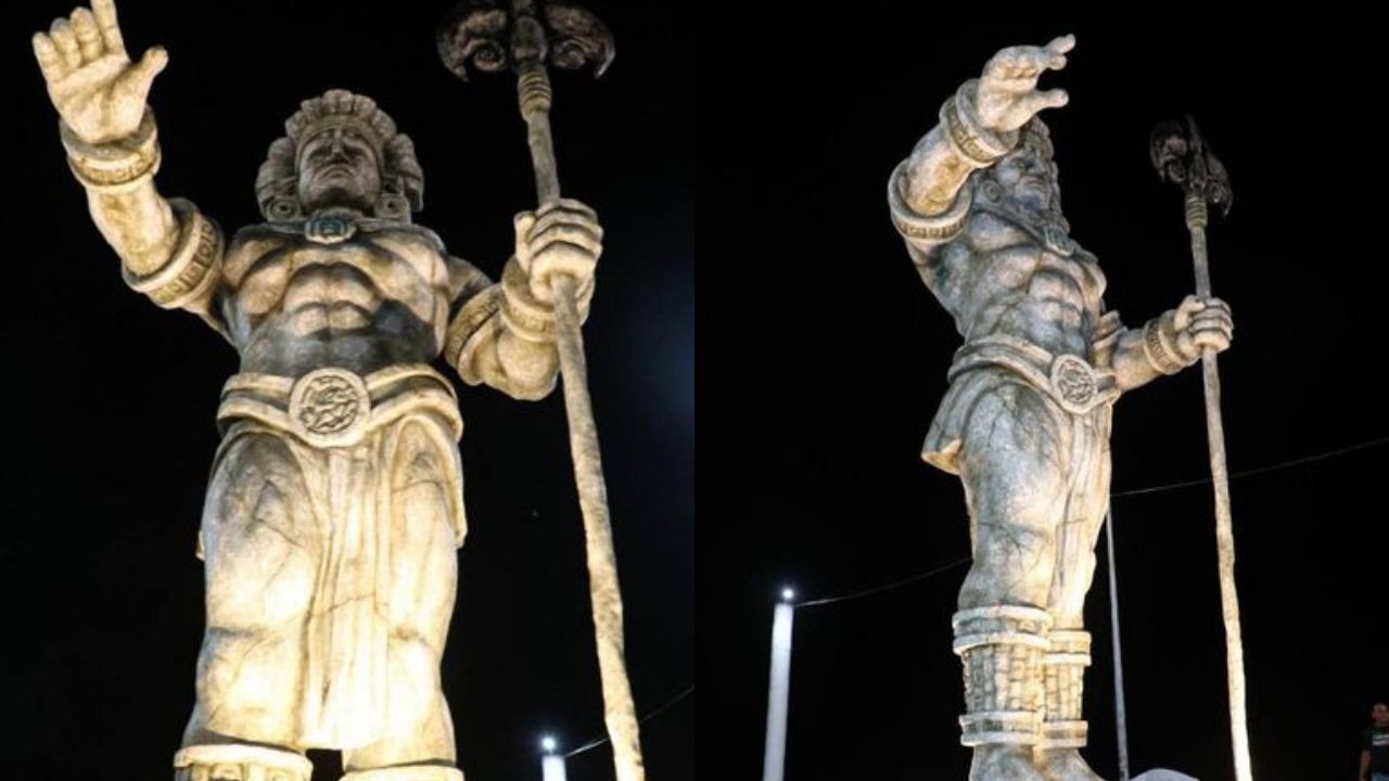 "¡Chaac sí nos representa!" Inauguran estatua del dios maya de la ...