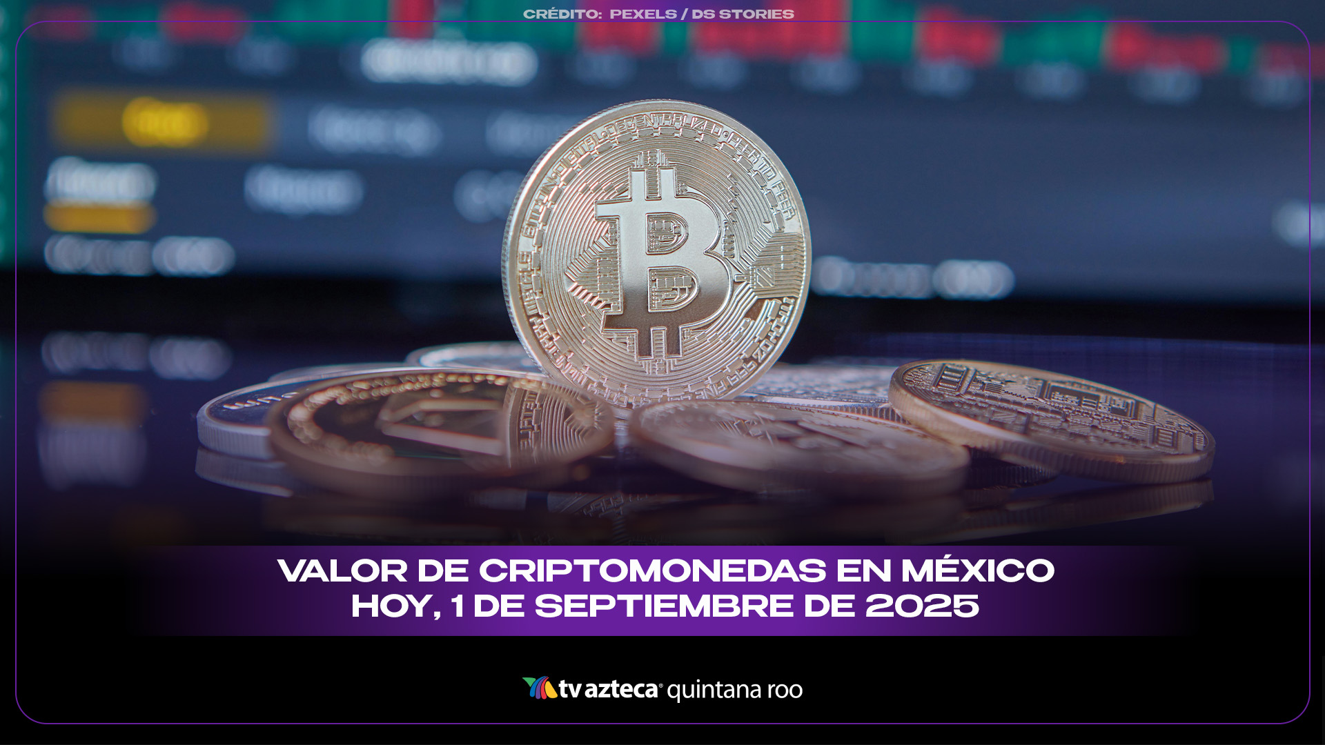 Valor de criptomonedas en México hoy, 1 de septiembre de 2025