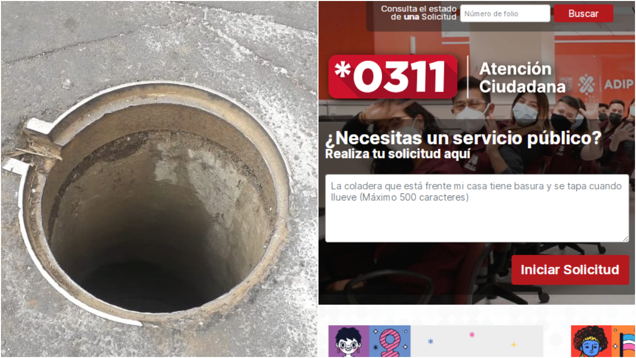 Coladera abierta: cómo y dónde hacer el reporte en CDMX