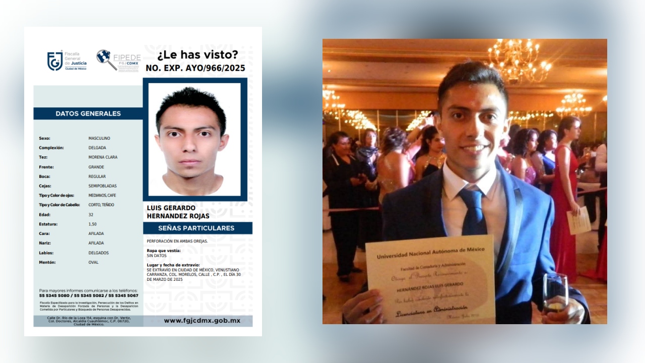 Hallan sin vida a Luis Gerardo, joven desaparecido en CDMX; era ...