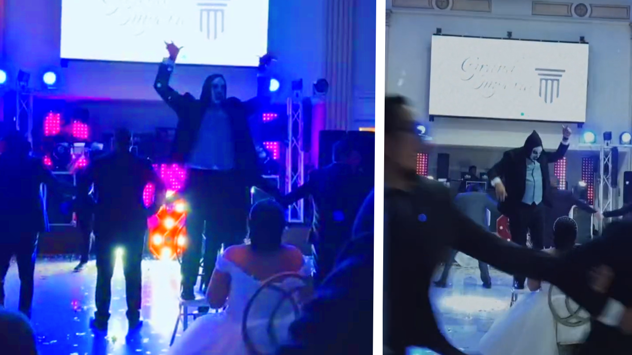 Novio baila al ritmo de la Monja de la feria el día de su boda